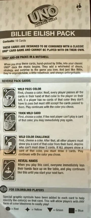 Uno Billie Eilish Add-On Pack | Uno Wiki | Fandom