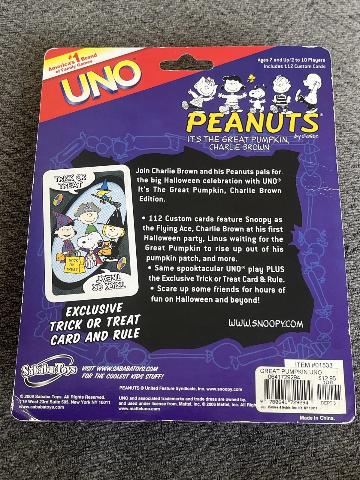 Uno It’s The Great Pumpkin, Charlie Brown | Uno Wiki | Fandom