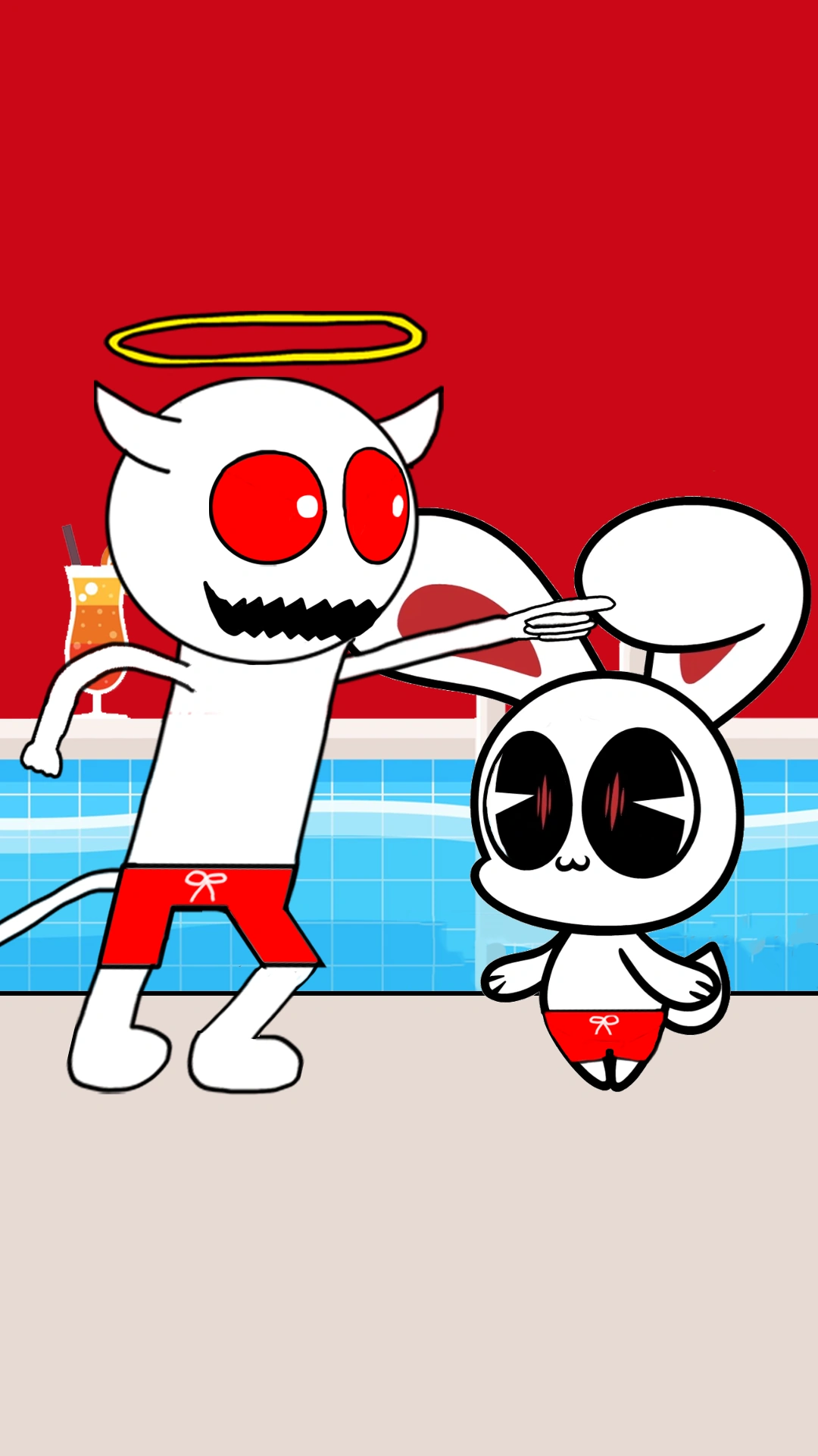 Demangel and Iscream at the Pool | Matthewmgcs Wiki | Fandom