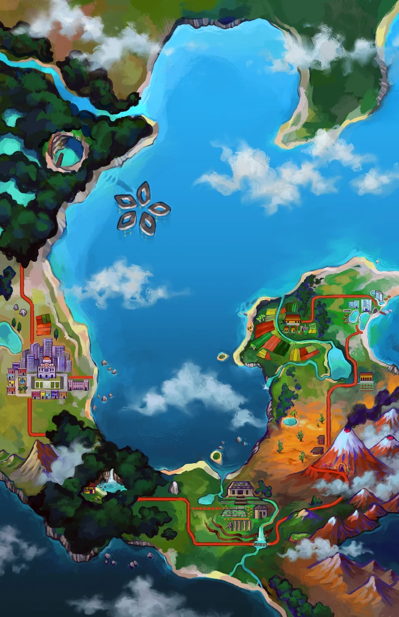 Mazah Map V1 | Mazah Region Pokedex Wiki | Fandom