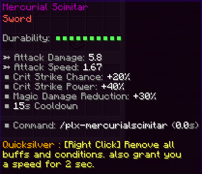 Mercurial Scimitar | MC Lite Wiki | Fandom