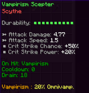 Vampiric Scepter | MC Lite Wiki | Fandom