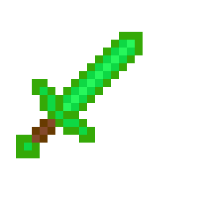 Minecraft Emerald Sword Png