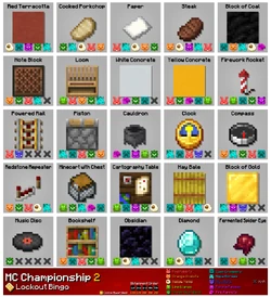 Bingo Card | MC Championship Wiki | Fandom