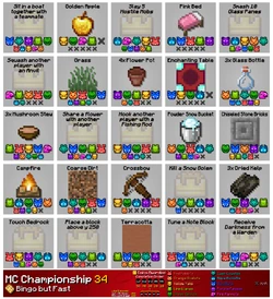 Bingo Card | MC Championship Wiki | Fandom