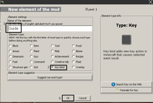 Keybind | MCreator вики | Fandom
