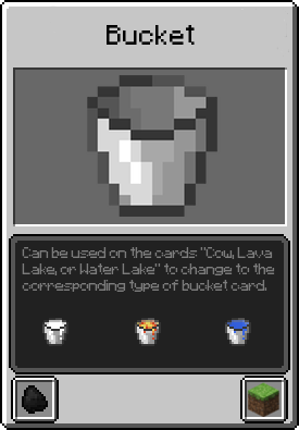 Bucket | Minecraft TCG Wiki | Fandom