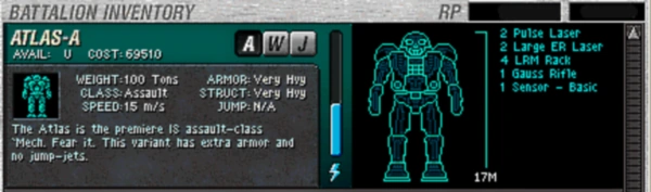 Atlas | MechCommander Gold Wiki | Fandom