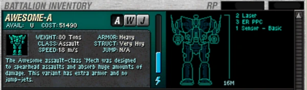 Awesome | MechCommander Gold Wiki | Fandom