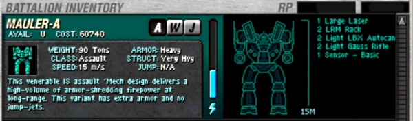 Mauler | MechCommander Gold Wiki | Fandom