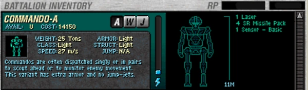 Commando | MechCommander Gold Wiki | Fandom