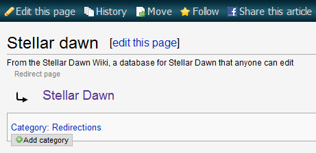 Stellar Dawn Wiki:Redirecting | Stellar Dawn Wiki | Fandom