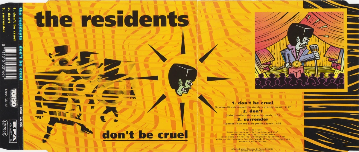 Don't Be Cruel (Single)/Cover art gallery | Meet The Residents Wiki ...
