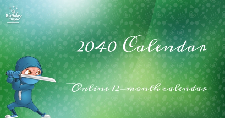2040 Calendar | Mega Fanon Familypedia Wiki | Fandom