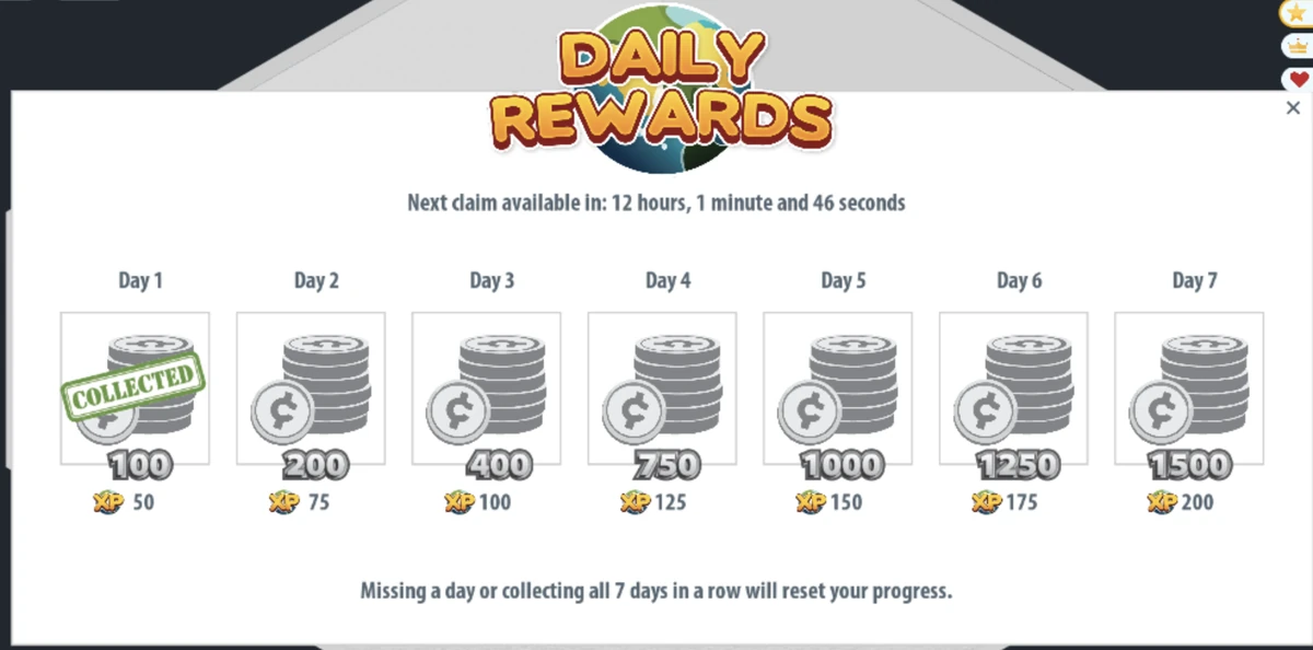 Daily Rewards | Megaplanet Wiki | Fandom