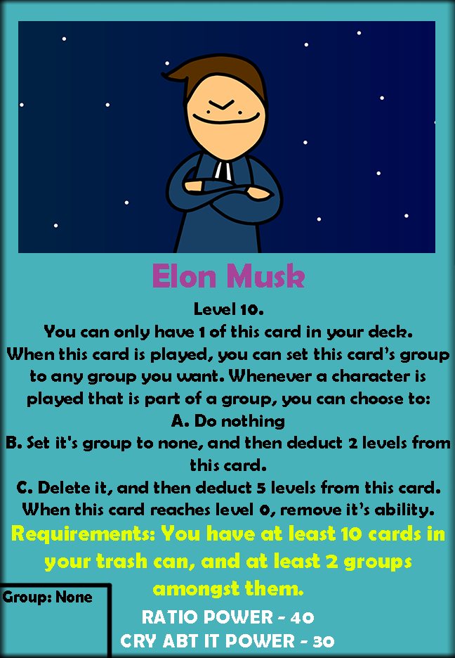 Elon Musk | Meme machine card game Wiki | Fandom