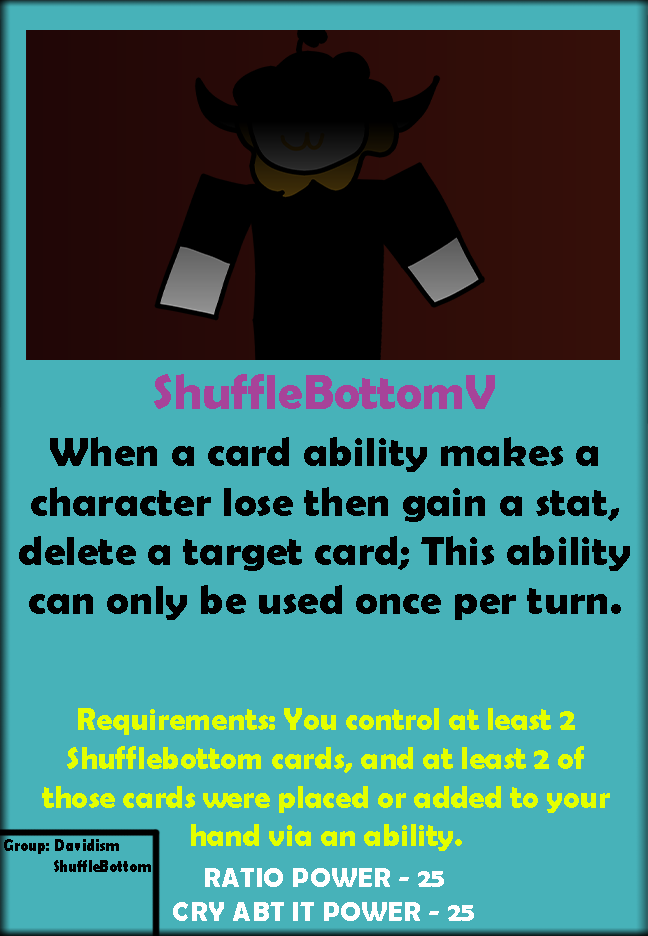 ShuffleBottomV | Meme machine card game Wiki | Fandom