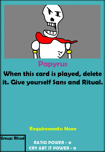 Papyrus Meme Machine Card Game Wiki Fandom