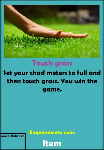Touch grass | Meme machine card game Wiki | Fandom