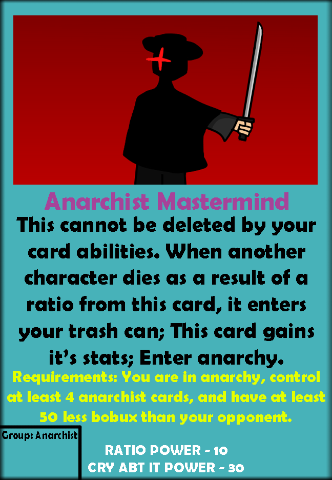 Anarchist Mastermind | Meme machine card game Wiki | Fandom