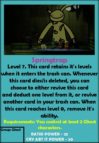 Springtrap | Meme machine card game Wiki | Fandom