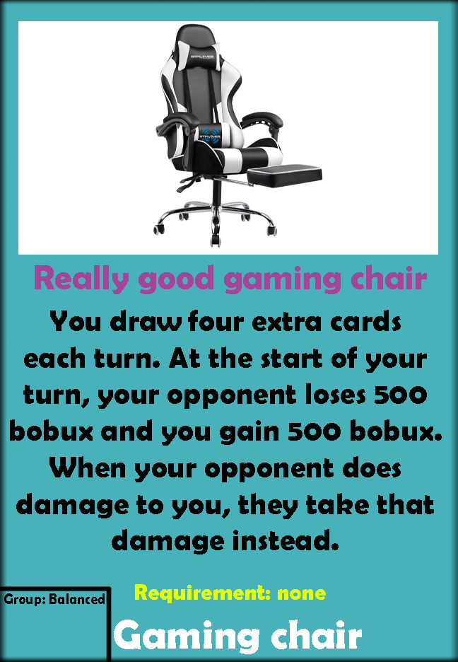 Really good gaming chair | Meme machine card game Wiki | Fandom