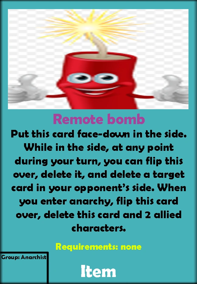 Remote bomb | Meme machine card game Wiki | Fandom