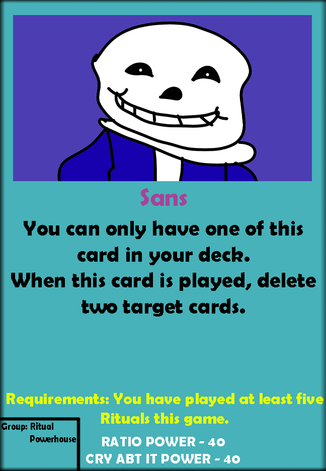 Sans | Meme machine card game Wiki | Fandom