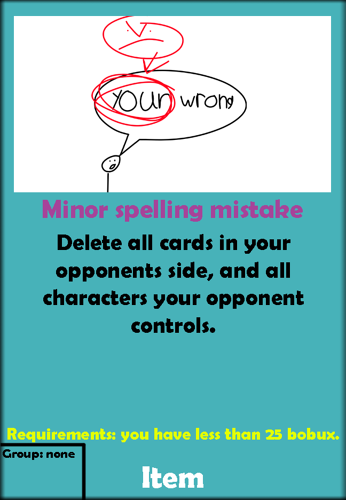 Minor spelling mistake | Meme machine card game Wiki | Fandom