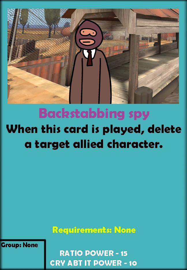Backstabbing spy | Meme machine card game Wiki | Fandom