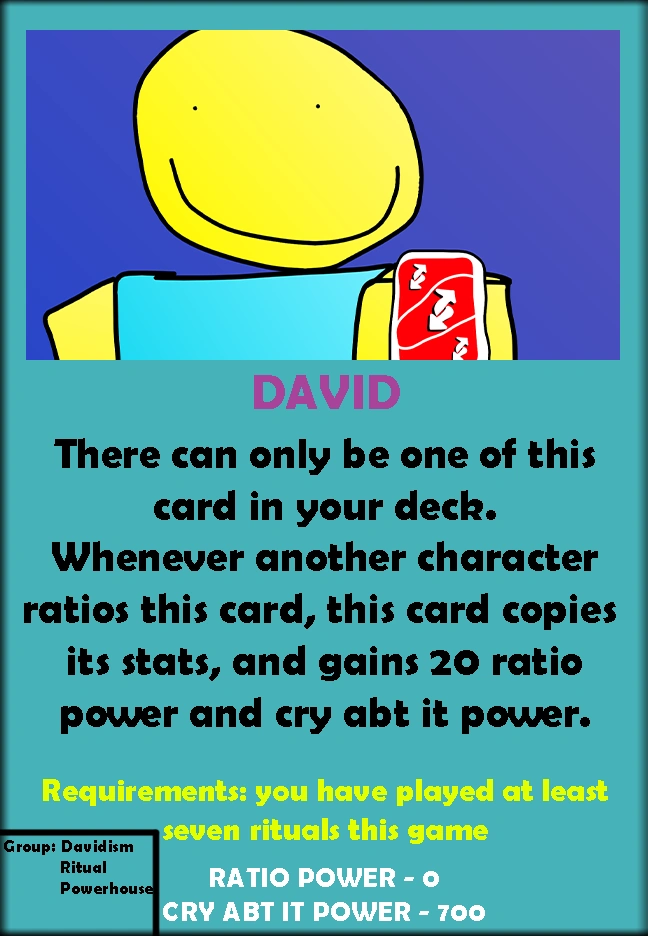 DAVID | Meme machine card game Wiki | Fandom