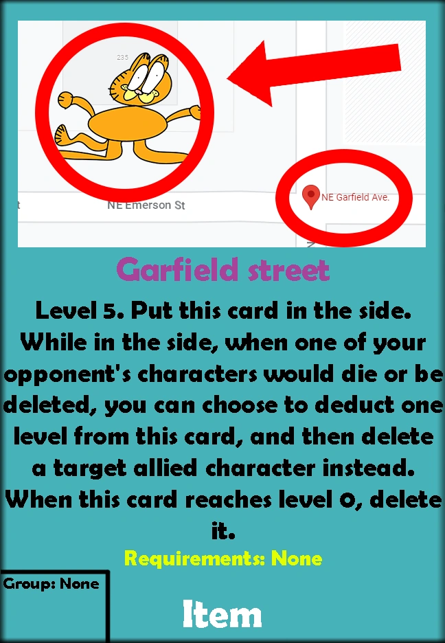 Garfield street | Meme machine card game Wiki | Fandom