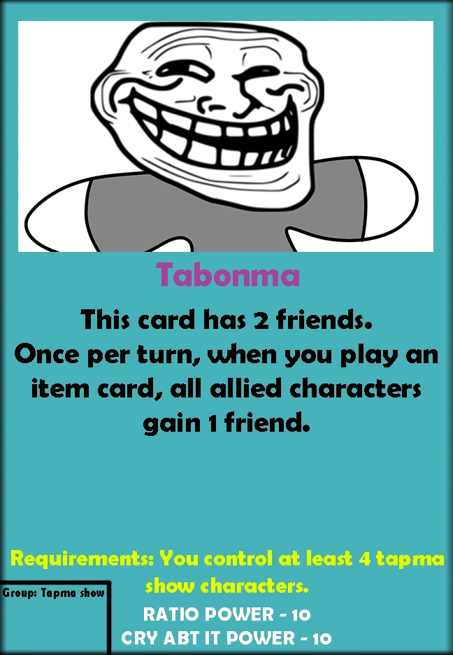 Tabonma | Meme machine card game Wiki | Fandom