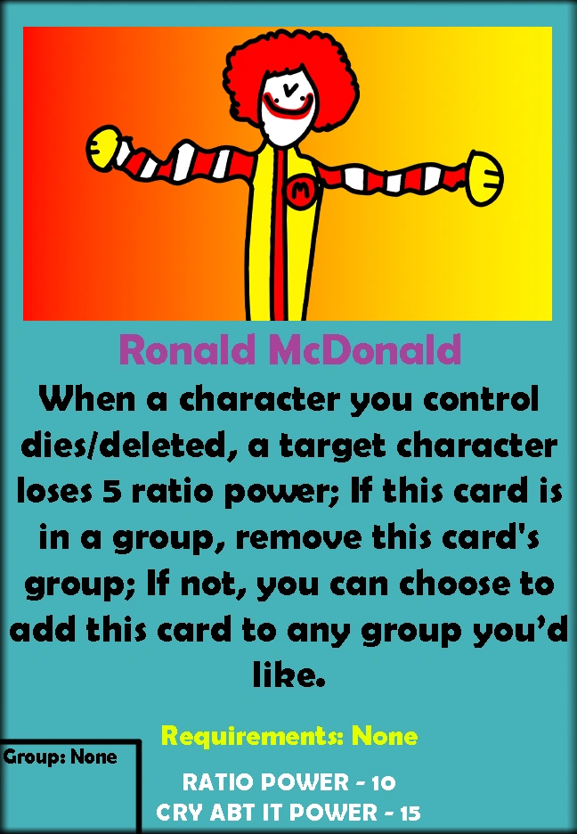 Ronald McDonald | Meme machine card game Wiki | Fandom