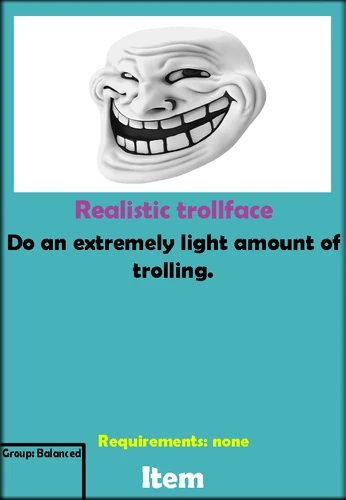 Realistic trollface | Meme machine card game Wiki | Fandom