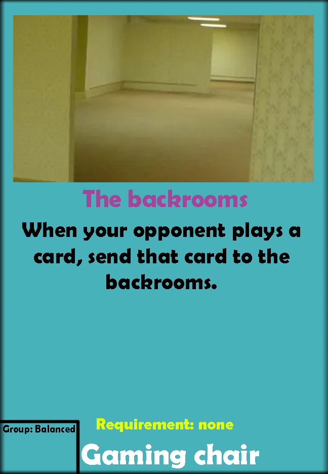 The Backrooms Meme Machine Card Game Wiki Fandom