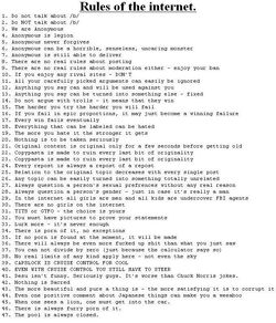 Rules Of The Internet Full List