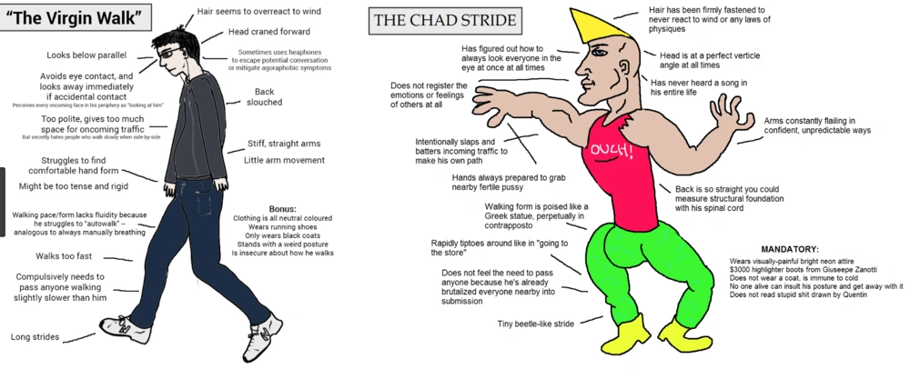 The Virgin Normie Meme vs. The Chad | Memespedia | Fandom