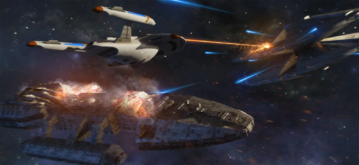 Starfleet rescues Battlestar Galactica & 220 Civilian Ships | Memory ...