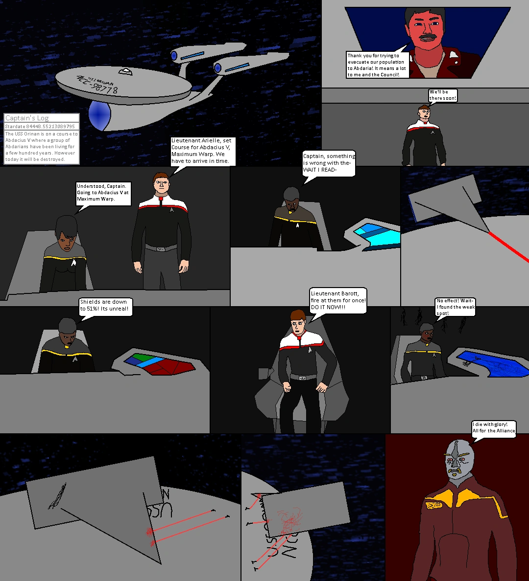 Star Trek: Orinan "Warp Speed Attack" | Memory Gamma | Fandom