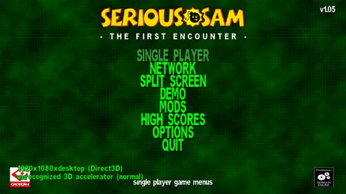 Serious Sam: The First Encounter | MenuMaps Wiki | Fandom