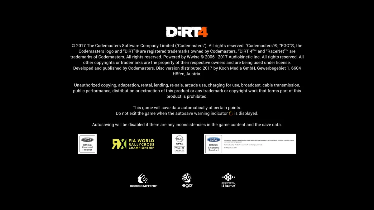 DiRT 4 | MenuMaps Wiki | Fandom