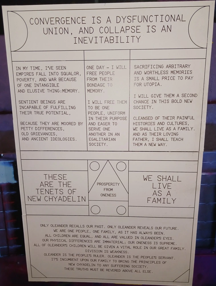 Oleander's Manifesto | Meow Wolf Wiki | Fandom