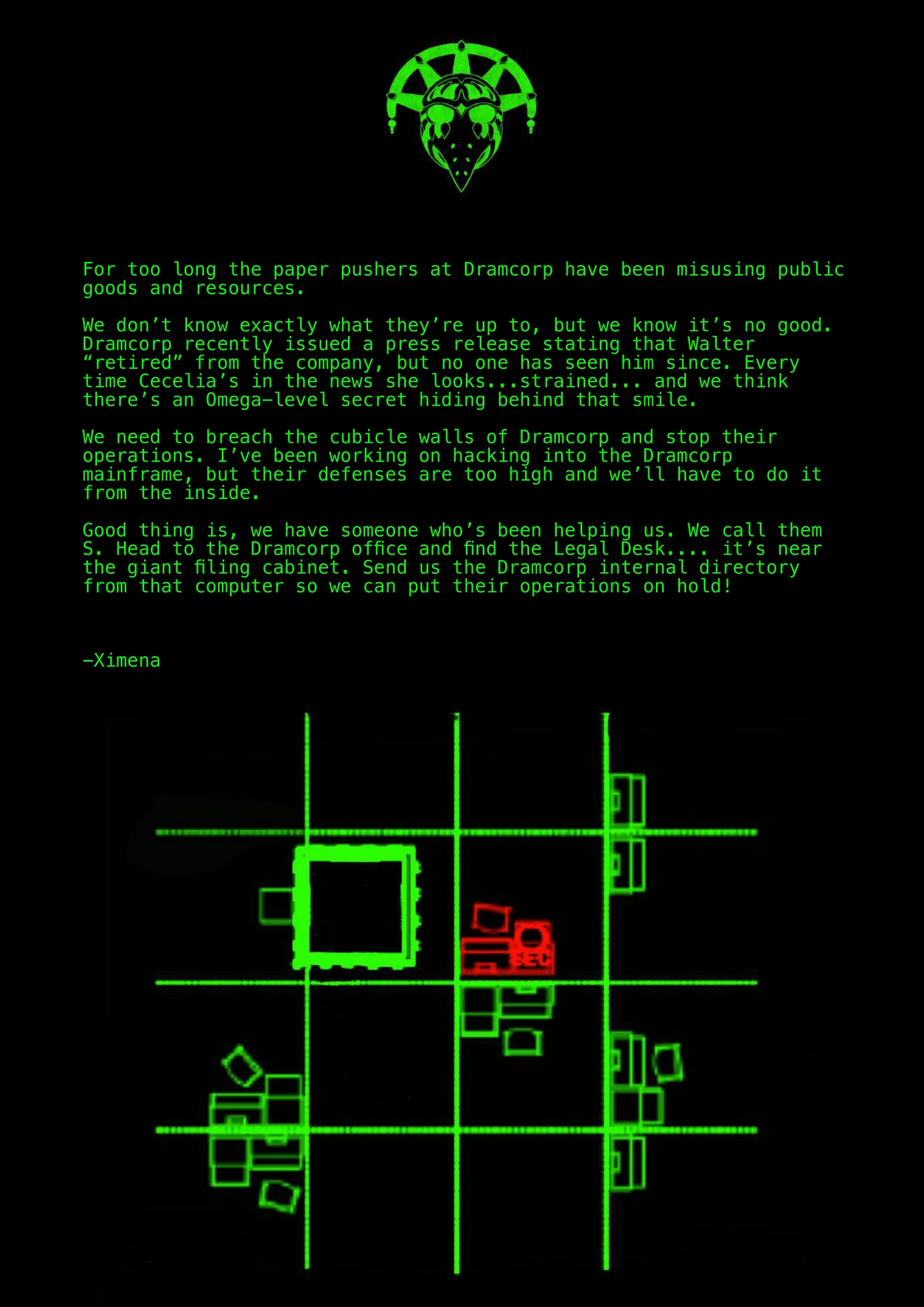 Ximena's Dramcorp Takeover Document | Meow Wolf Wiki | Fandom