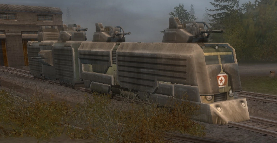 Armored Train In Action