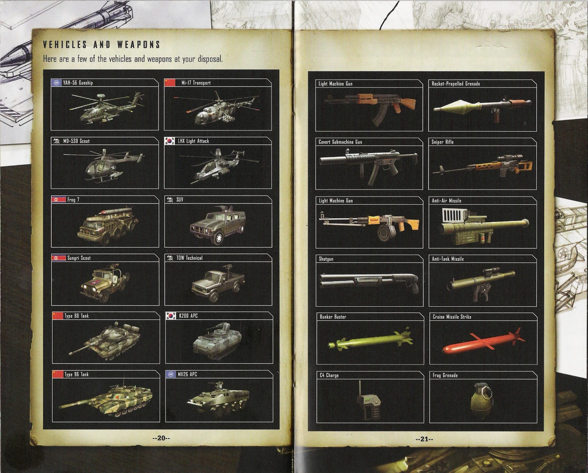Weapons, vehicles and air strikes (Mercenaries 1) | Mercenaries Wiki ...