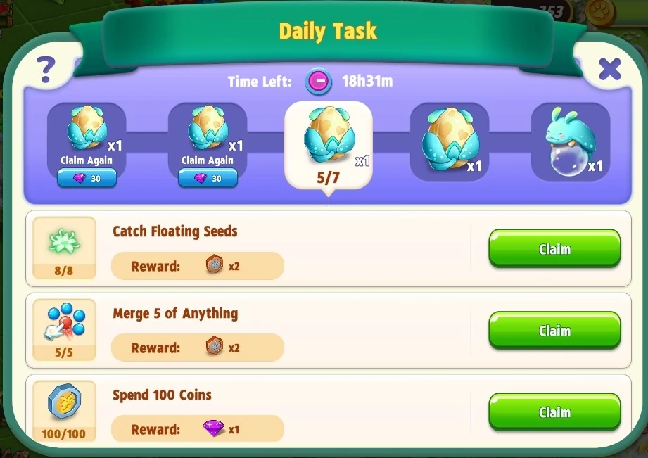 Daily Tasks | Merge Elves Wiki | Fandom