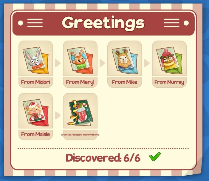 Greetings ("Happy New Year!" item chain) | Merge Inn Wiki | Fandom
