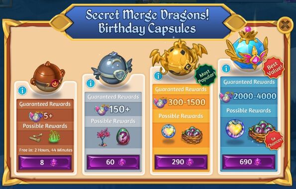 Merge Dragons Birthday Event Merge Dragons Wiki Fandom