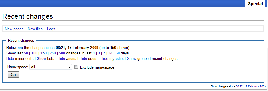 Customizing RecentChanges | Wikia Messaging | Fandom